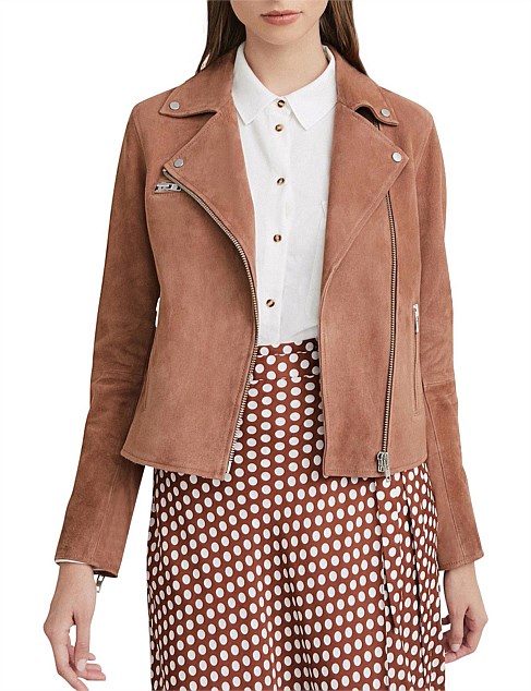 Witchery Suede Leather Jacket | David Jones