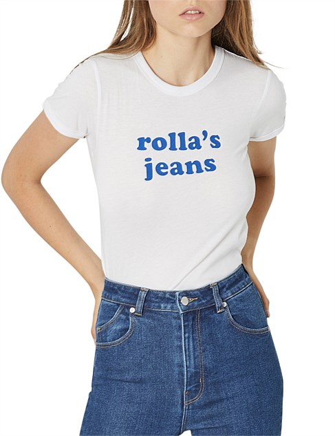 Rollas Flock Logo Tee | David Jones