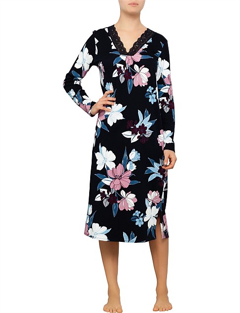 David Jones Long Sleeve Floral Night Dress | David Jones