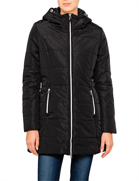 Palazzi Laney Quilted Long Line Jacket | David Jones