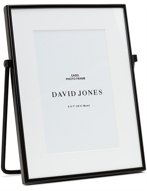 David Jones Easel 5x7 Black Metal Photo Frame | David Jones