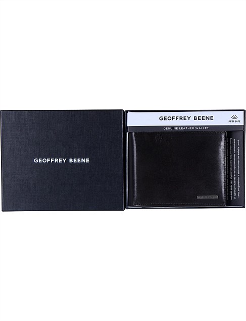 Geoffrey Beene Leather Bifold Flip Wallet With Zip | David Jones