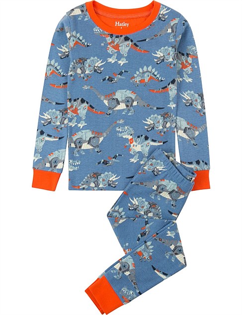 Hatley Robotic Dinos Organic Cotton Pajama Set | David Jones