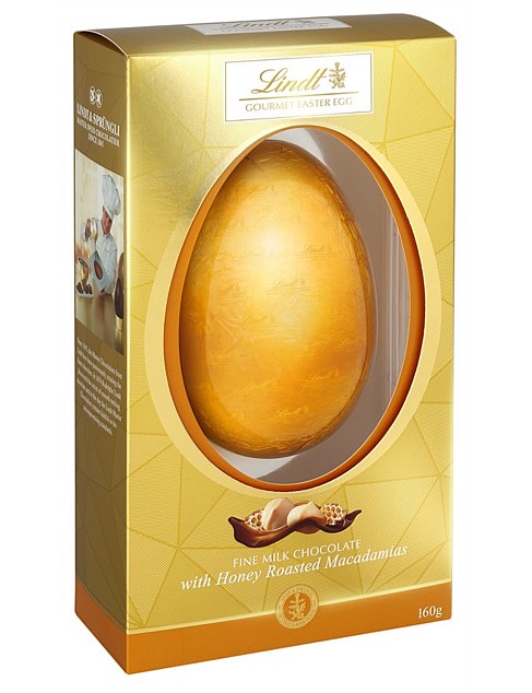 Lindt Honey Roasted Macadamia Milk Egg 160g | David Jones