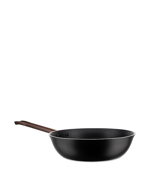 Alessi Edo Curved Frying Pan 28cm Black | David Jones