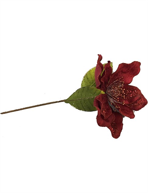 David Jones 30cm Red Magnolia Bloom Pick | David Jones