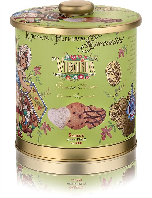 Virginia Assorted Biscuits Cylinder Tin 280g | David Jones