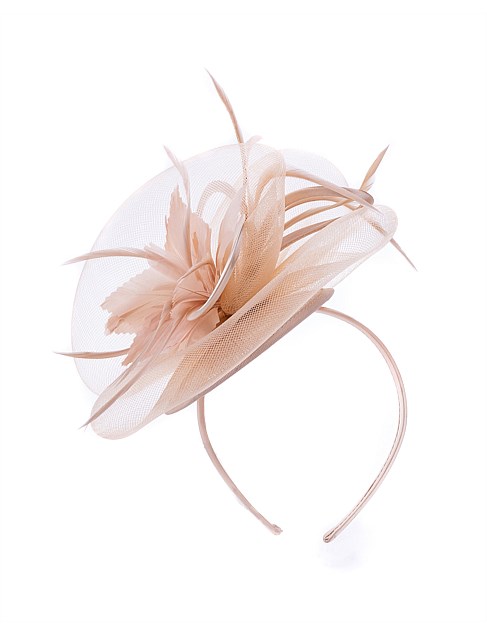 Gregory Ladner Feather Flower With Crin Swirl and Satin Loops | David Jones