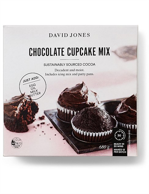 David Jones Chocolate Cupcake Mix | David Jones