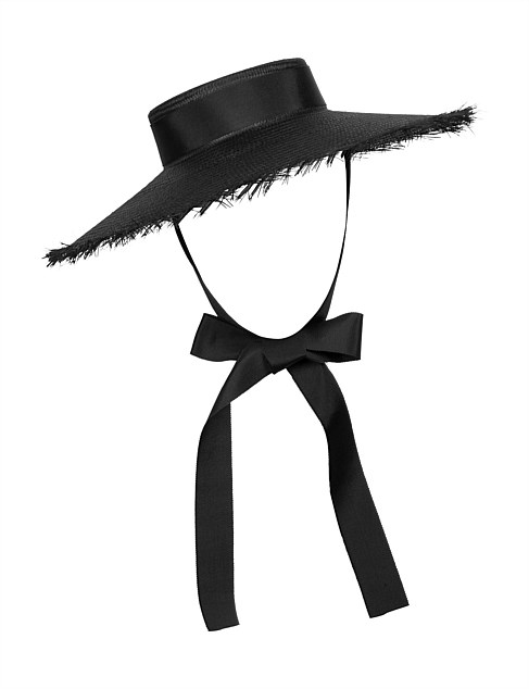 Sylvy Earl Haley Frayed Straw Hat | David Jones