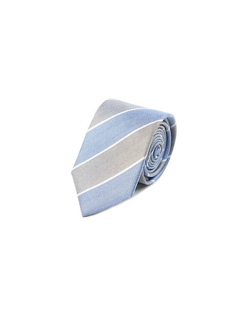 Uber Stone Herringbone Stripe Tie | David Jones