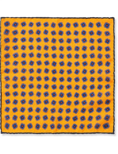Baumler Yellow Wool Block Hanky | David Jones