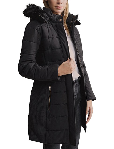 Witchery Longline Puffer Jacket | David Jones