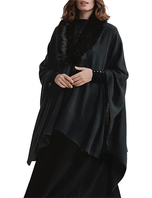 Witchery Luxe Fur Knit Wrap | David Jones