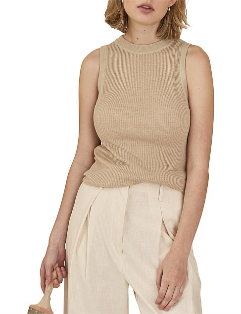 St Agni Milo Knit Singlet | David Jones