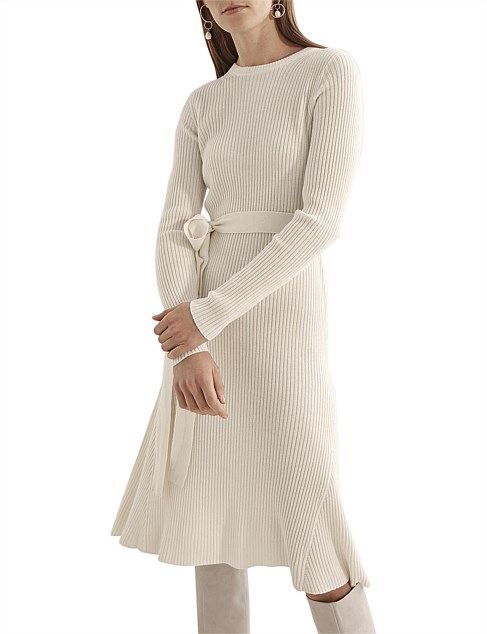 Country Road Long Sleeve Wool Knit Dress | David Jones