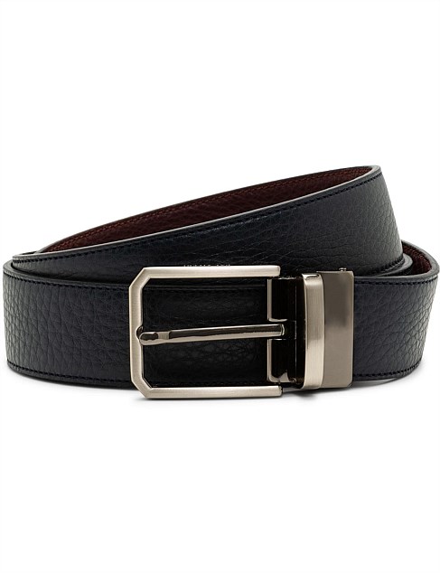 Pal Zileri Reversible Leather 2 Tone Buckle Belt | David Jones