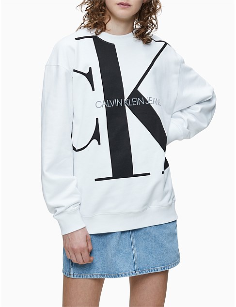 Calvin Klein Large Ck Oversized Crew Neck | David Jones