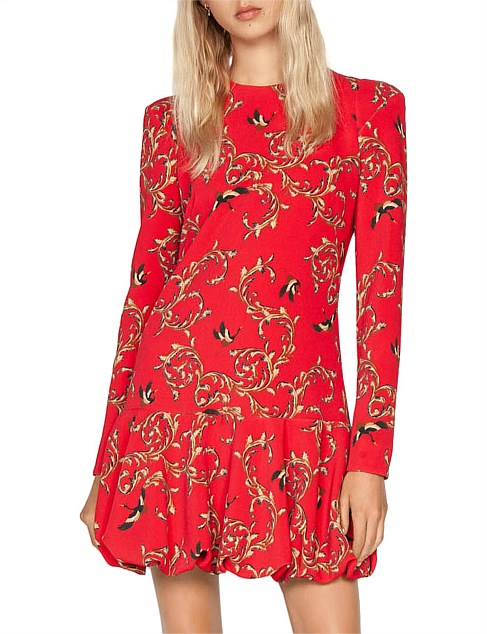 Cue Baroque Bubble Hem Dress | David Jones