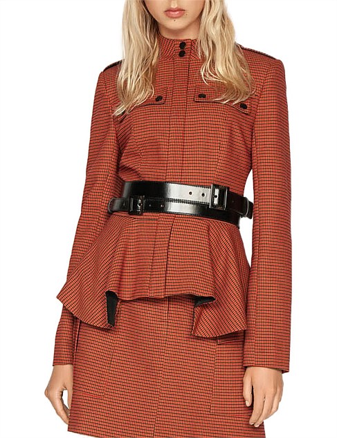 Cue Russet Check Utility Jacket | David Jones