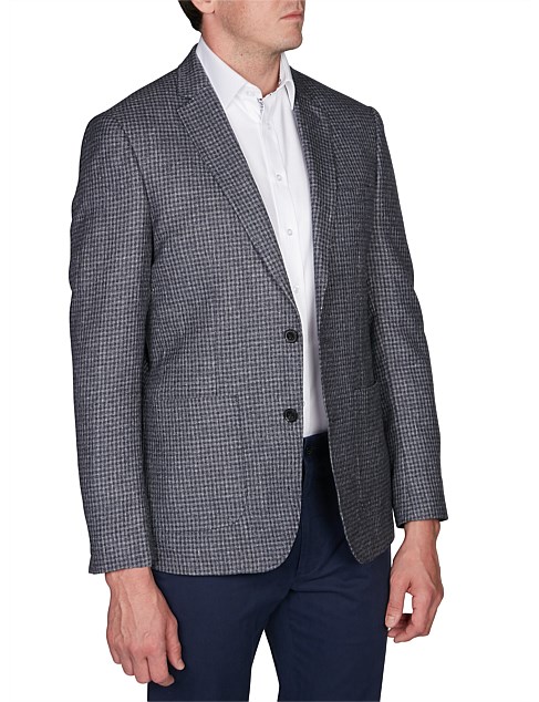 Simon Carter Melange Gingham Check Jacket | David Jones