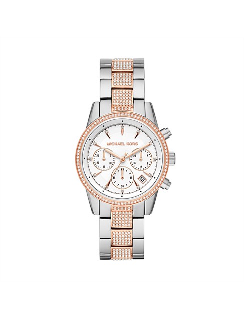 Michael Kors Ritz Two Tone Chronograph Watch | David Jones