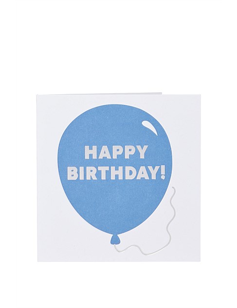 Seed Heritage Large Blue Balloon Card | David Jones