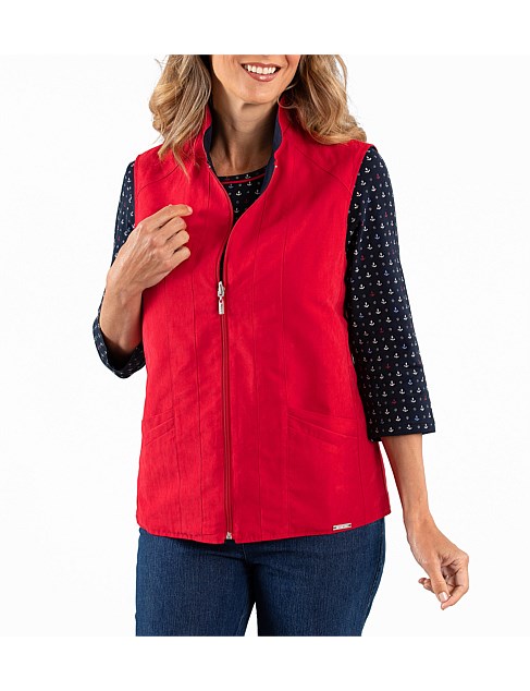 Black Pepper Reversible Microfibre Vest | David Jones