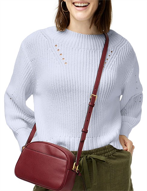 Jcrew Pointelle Mock Neck | David Jones