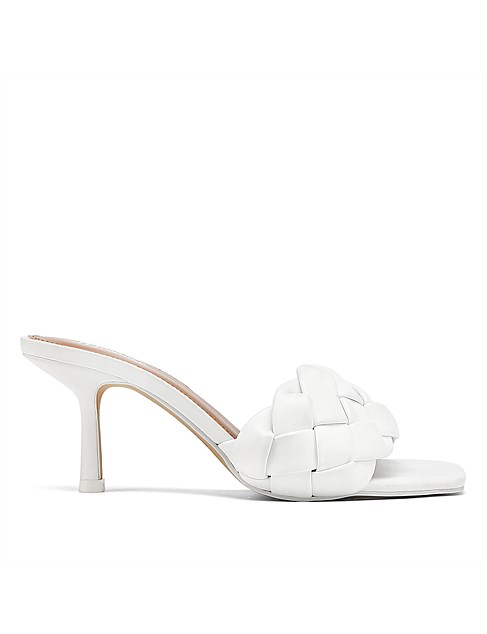 Wittner Combs White Woven Leather Stiletto Heel Sandal | David Jones