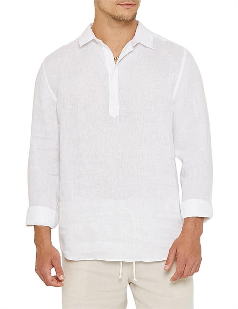 Jag Linen Oversize Pop Over | David Jones