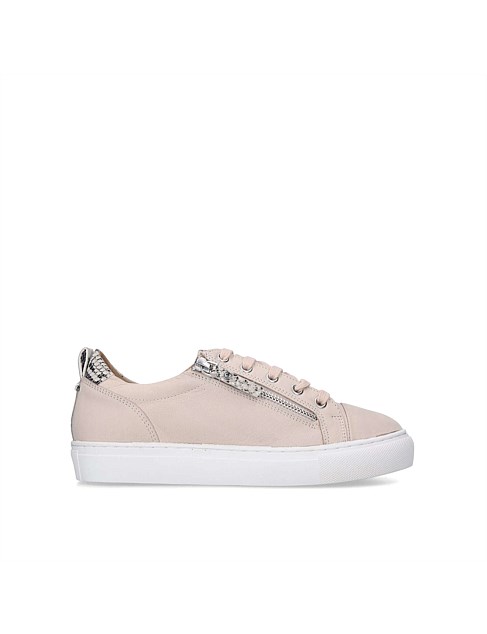 Carvela Kurt Geiger Logan Nude Leather Sneakers | David Jones