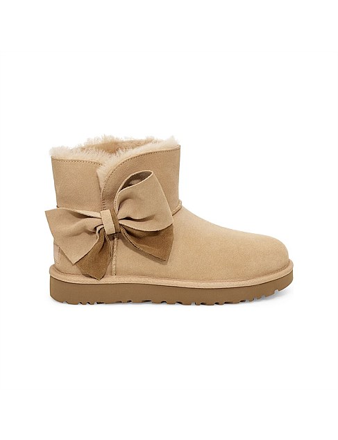 Ugg W Classic Mini Two-tone Bow Boot | David Jones