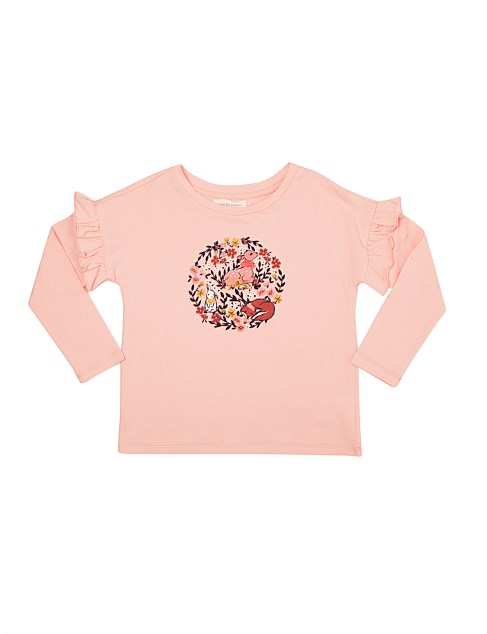 David Jones Felicity Placement Print Top (girls 3-7) | David Jones