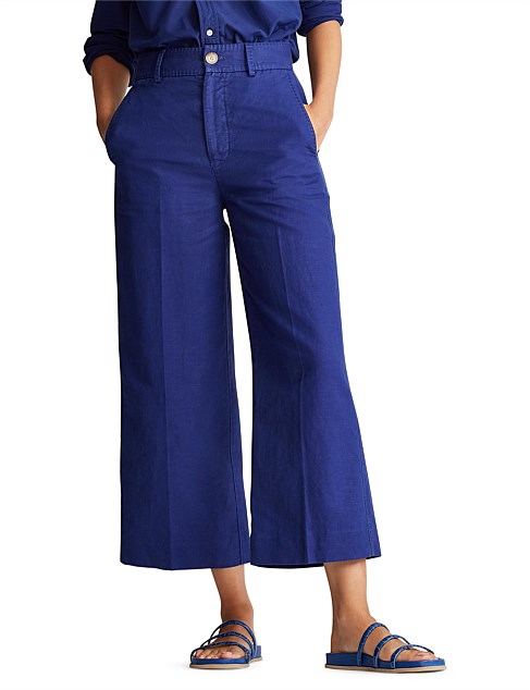 Polo Ralph Lauren Linen-blend Wide-leg Pant | David Jones