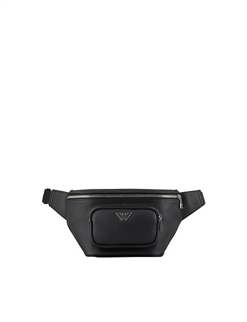 Emporio Armani Ea Beltpack Pvc Double Zip With Metallic Eagle Logo ...