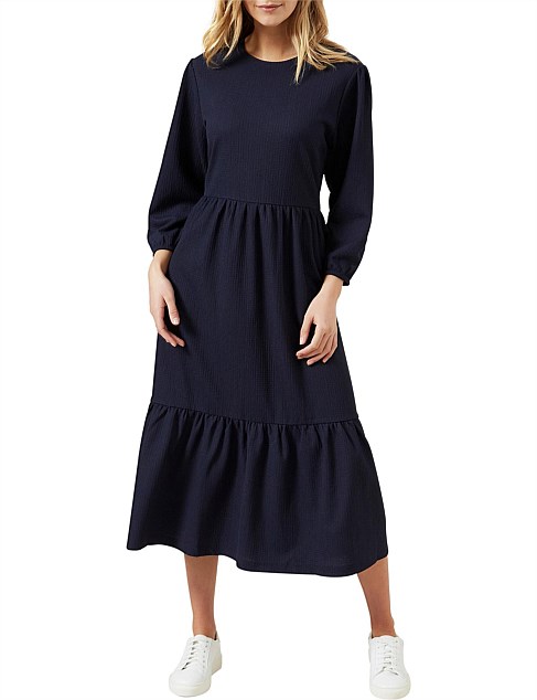 French Connection Jersey Tiered Midi Dress | David Jones