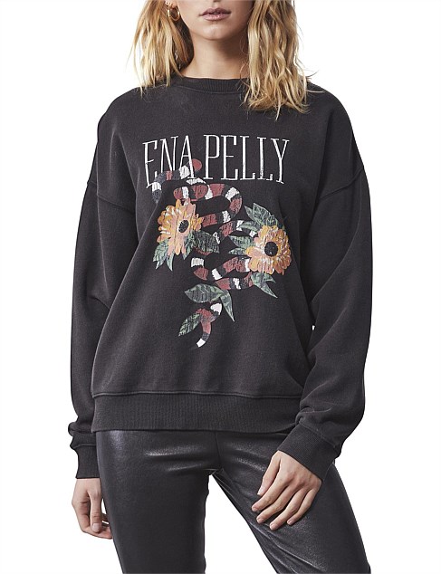 Ena Pelly Python Bloom Logo Sweat Jumper | David Jones