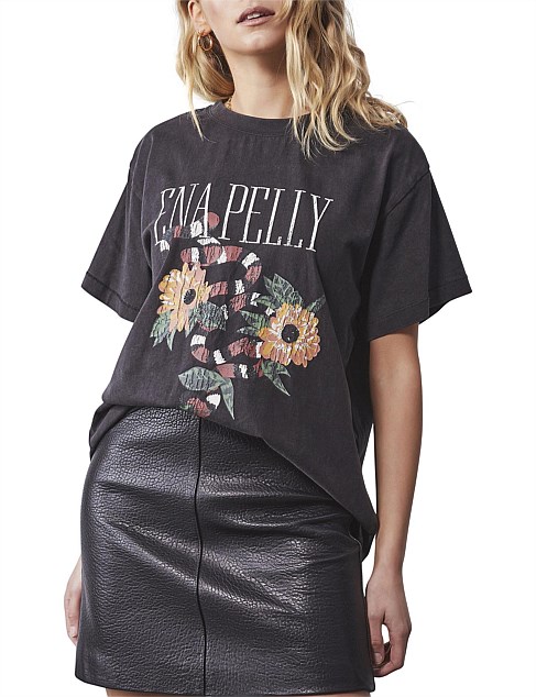 Ena Pelly Python Bloom Logo Print T-shirt | David Jones