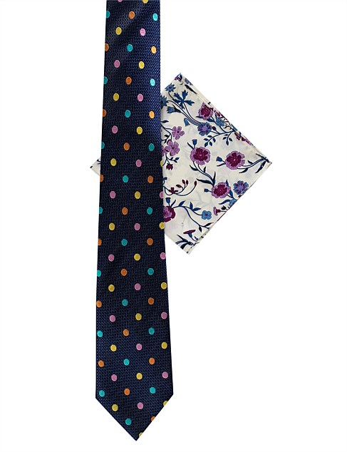 James Harper Floral Hank & Multi Spot Tie | David Jones