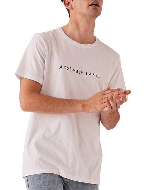 Assembly Label Logo Tee Mens White/black | David Jones