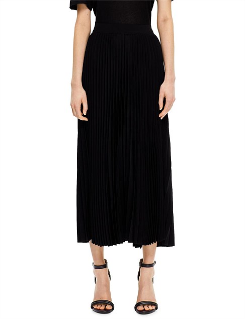 Co Essentials Japanese Stretch Crepe Pleated Skirt With Elastic ...