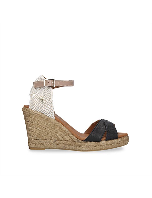 Kurt Geiger London Leona Black Leather Sandals | David Jones