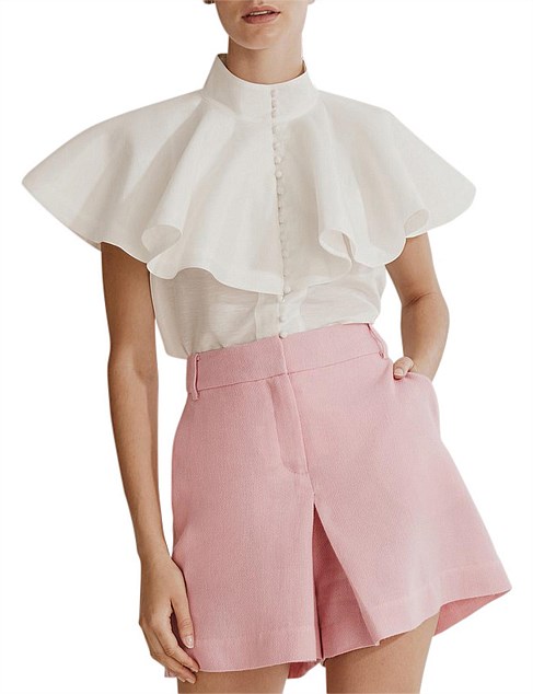 Country Road Bib Ruffle Sleeve Shirt | David Jones