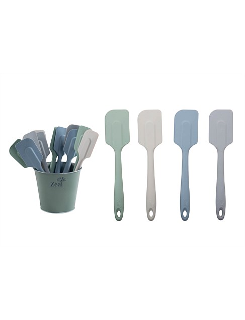 Zeal Classic Ergonomic Silicone Spatula 4 Asst Colours | David Jones
