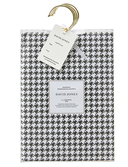 David Jones Houndstooth Hanging Sachet With Hanger 4pk | David Jones