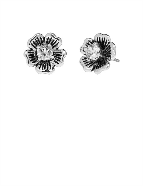 Coach Mini Tea Rose 2 In 1 Stud | David Jones