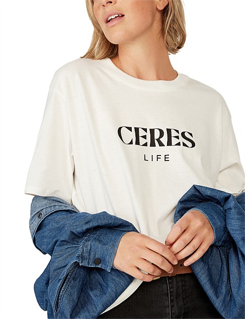Ceres Life Ceres Life Organic Logo Print Tee | David Jones