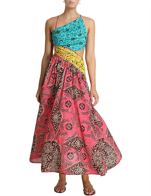 Zimmermann Lulu Asymmetric Ruched Dress | David Jones