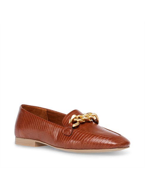 Steve Madden Kayson Brown Lizard Flats | David Jones